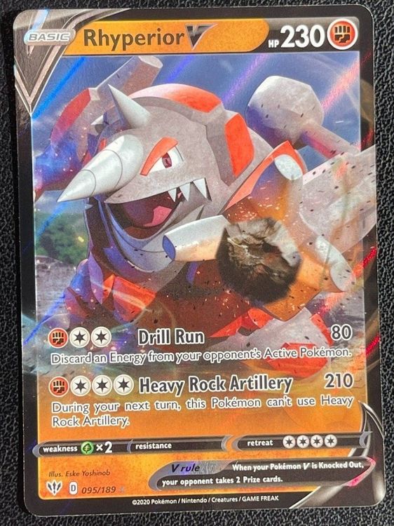 Rhyperior V 095/189 Ultra Rare Pokémon Darkness Ablaze | Kaufen auf Ricardo