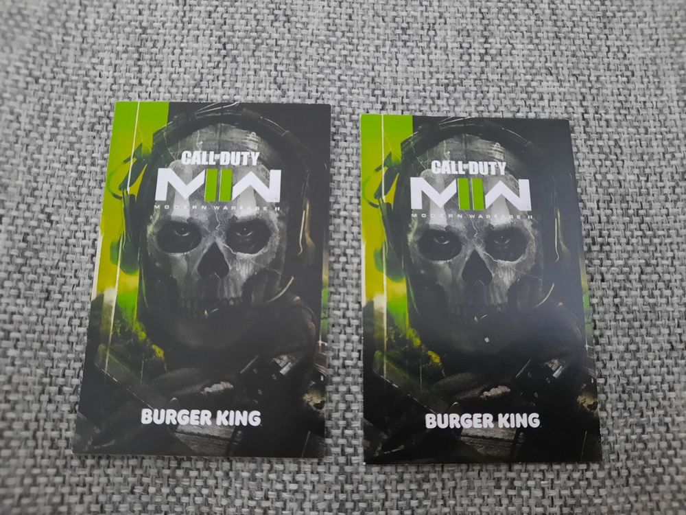 CALL OF DUTY MW 2 - CODE OPERATOR SKIN & 2XP (BURGER KING) (Gebraucht ...