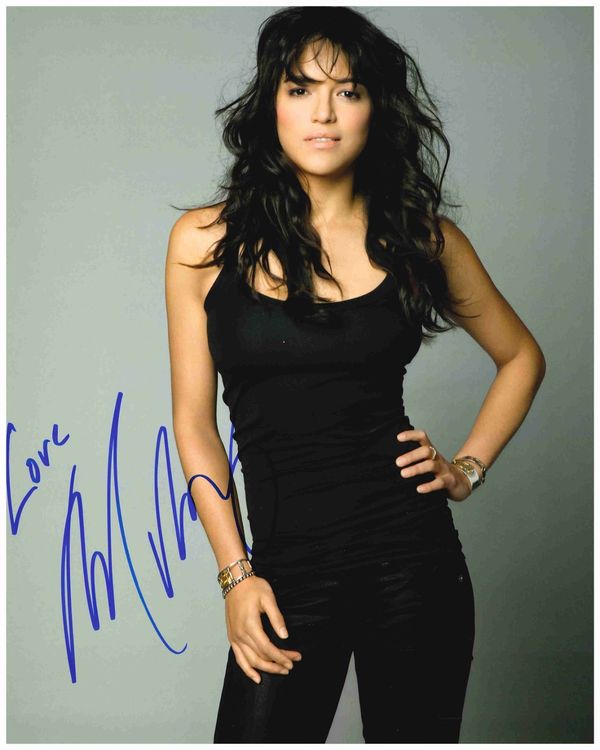 MICHELLE RODRIGUEZ 💋- Grossfoto handsigniert (20x25cm) COA (Gebraucht ...