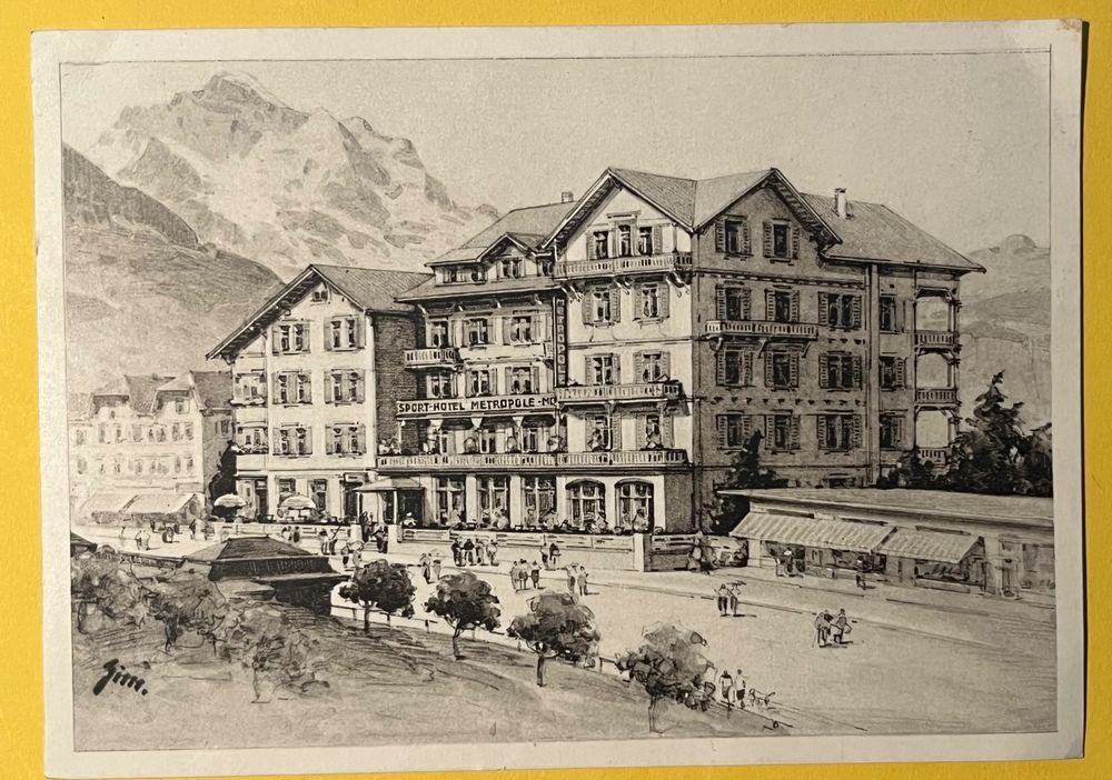 Alte Ansichtskarte Hotel Métropole-Monopole Wengen 2. WK (Gebraucht) in ...