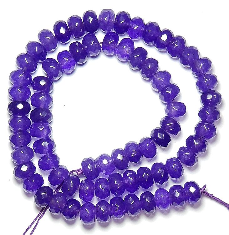 1 Strang natürliche Amethyst Rondellen Perlen 8 x 5 mm facet | Kaufen ...