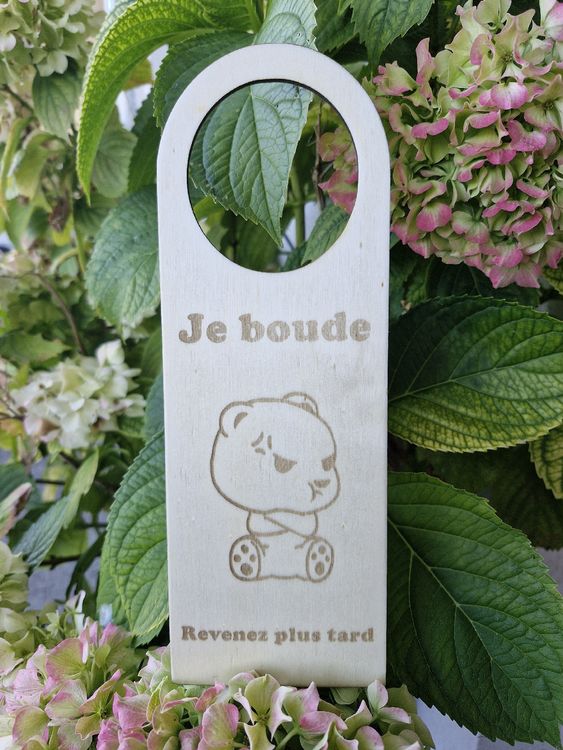 Panneau porte "Je boude" humour déco maison | Kaufen auf Ricardo