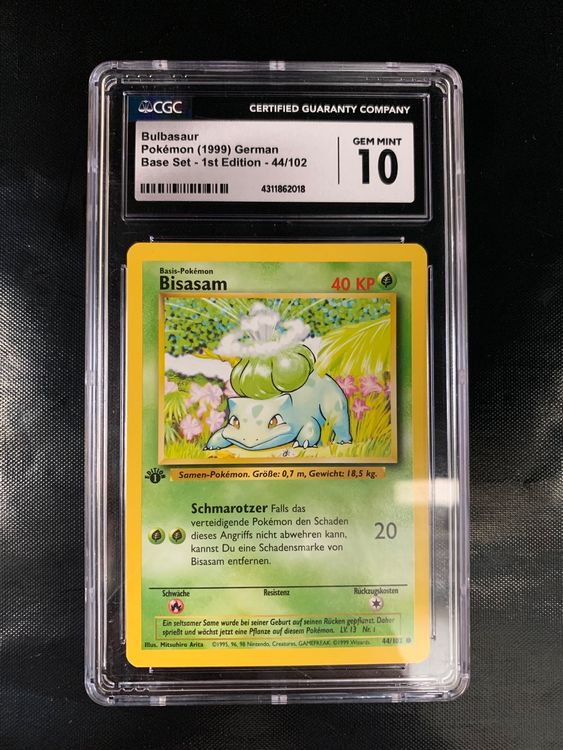 Bulbasaur / Bisasam Base set 1ère édition German | Kaufen auf Ricardo