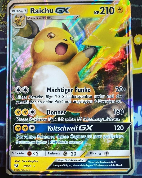 Pokemon Karte Raichu GX 29/73 (Neu (gemäss Beschreibung)) in Neuhausen ...