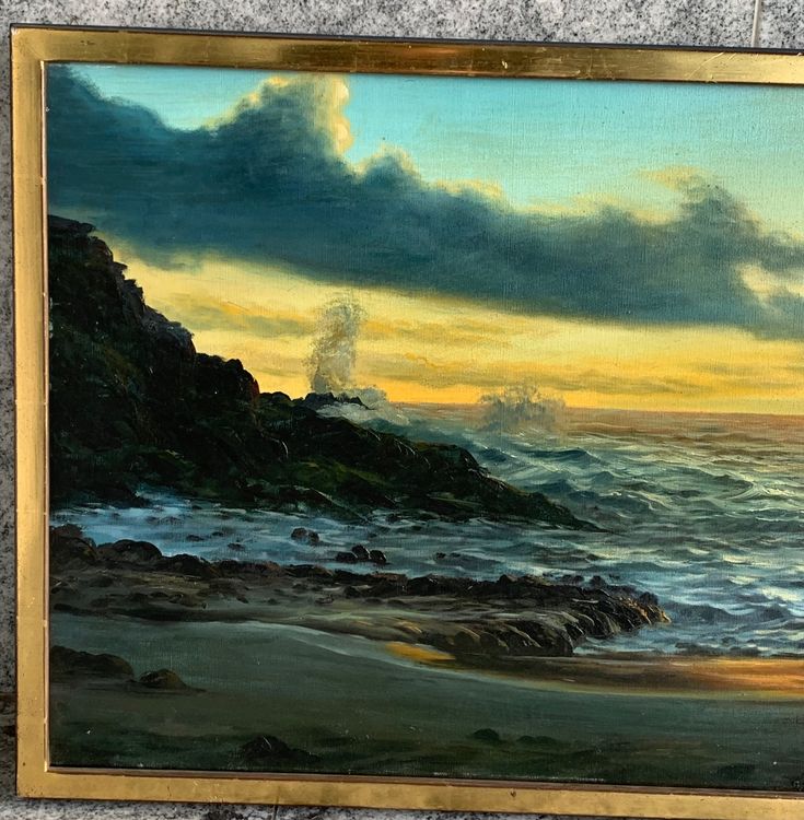 P.Riccardi Meeresszene mit Felsen Gemälde (Gebraucht) in Root für CHF ...