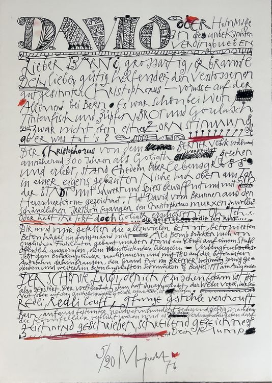 Sehr gross, Rudolf Mumprecht, handsigniert, nummeriert | Kaufen auf Ricardo