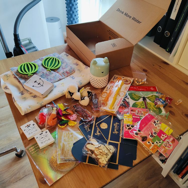 Grosses Bastelset, Jersey Stoff, Filz, Boxen, Sticker (Gebraucht) in ...