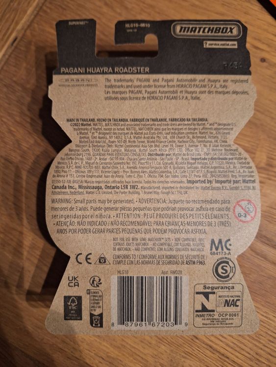 Matchbox Moving Parts 2023 Pagani Huayra Roadster 31/54 (Neu und ...