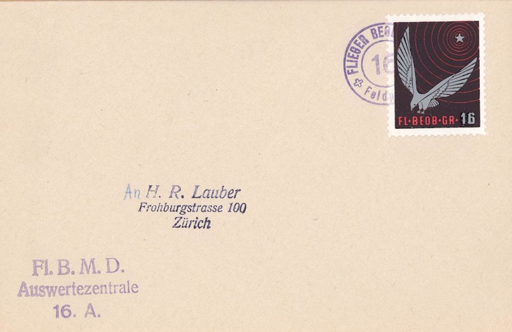 Feldpost mit ...... Fliegerbeobachter (Gebraucht) in Bazenheid für CHF 1.5 – mit Lieferung auf ...