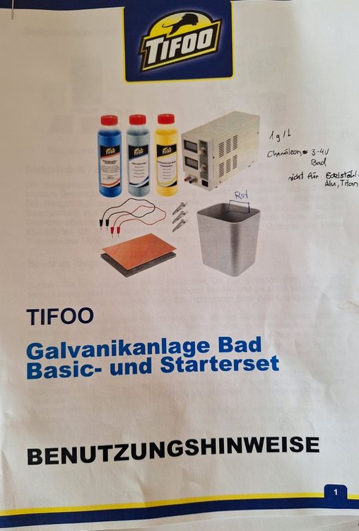 Galvanikanlage Bad Basic- und Starterset Tifoo | Kaufen auf Ricardo