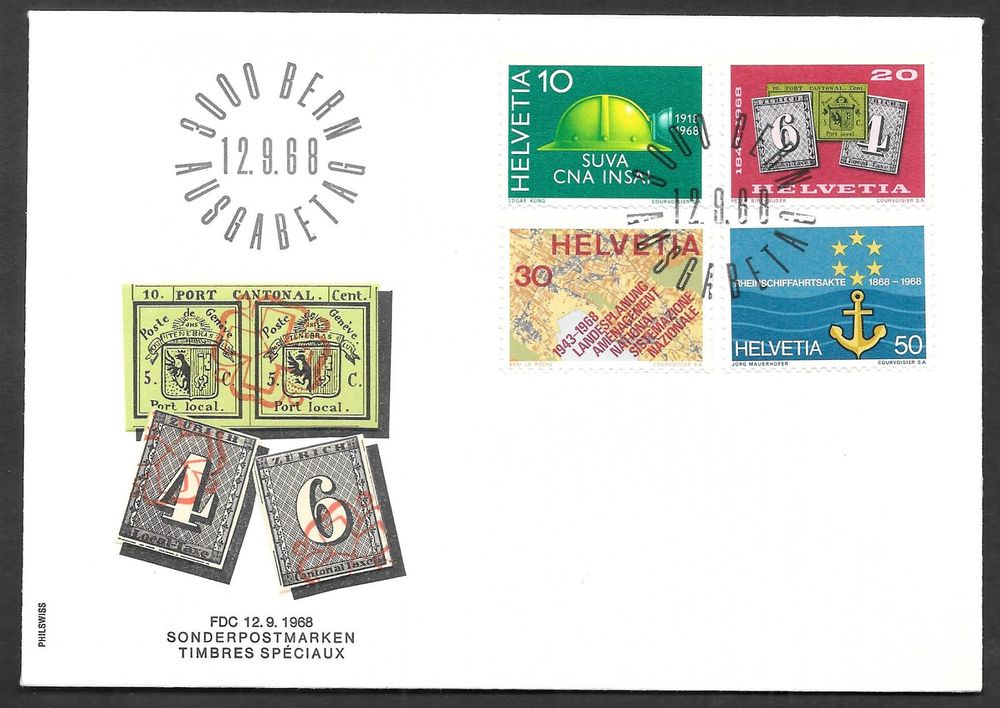 FDC Serie 457-460 ET 12.9.1968 schön illustriert (Neu (gemäss Beschreibung)) in Olten für CHF 3 ...