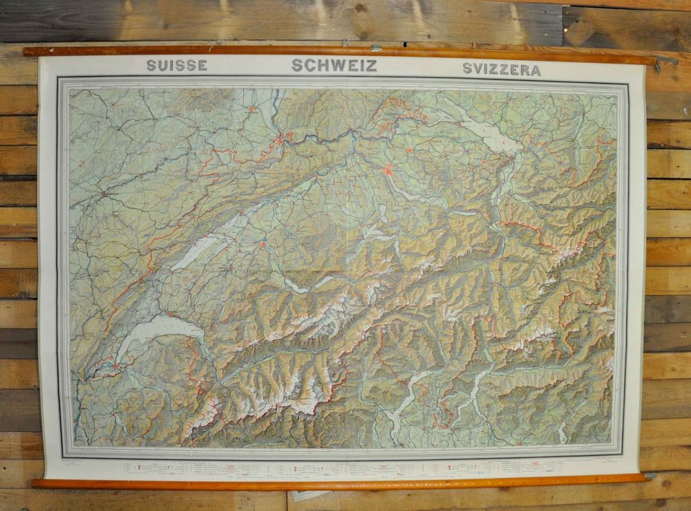 Vintage Schulwandbild Wandkarte - Rollkarte Schweiz #2 | Kaufen auf Ricardo Vintage Schulwandbild Wandkarte - Rollkarte Schweiz #2 | Kaufen auf Ricardo