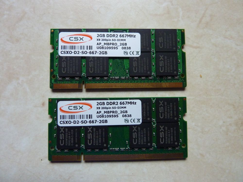 SO-DIMM - DDR 2 - 2X2GB (Gebraucht) in Muraz (Collombey) für CHF 3.6 – mit Lieferung auf Ricardo ...