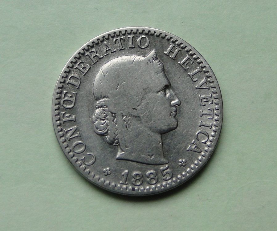 20 Rappen 1885 (Gebraucht) in Killwangen für CHF 1 – mit Lieferung auf Ricardo kaufen