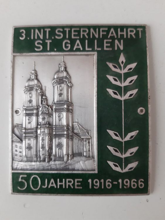 Plakette St.Gallen 1966 Medaille Auto Sternfahrt (Gebraucht) in Schenkon für CHF 25 – mit ...