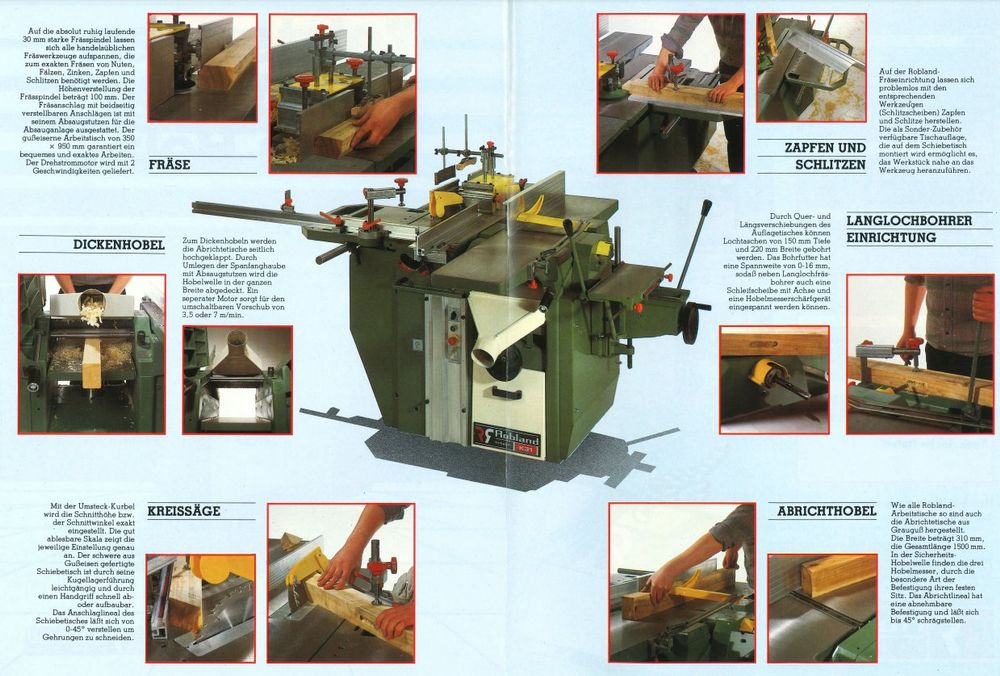 5 Fach kombinierte Robland K310 mit Absaugungsanlage (Gebraucht) in ...
