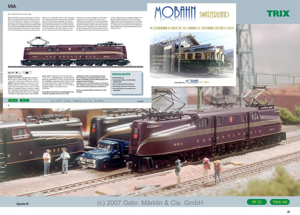 Trix 22812 - E-Lok GG1 PRR USA DCC/Sound (Neu und originalverpackt) in ...