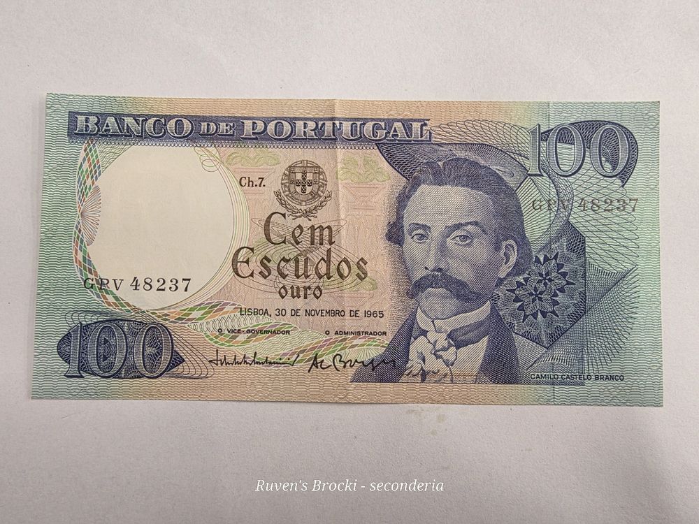 Portugal 100 Escudos Banknote, Jahr 1965, Top Zustand (Gebraucht) in ...