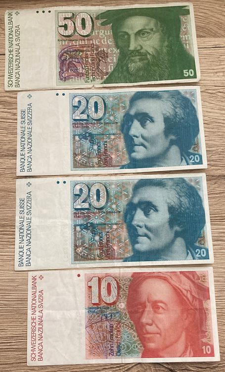 Schweizer Franken (CHF) 6. Serie (Gebraucht) in Dagmersellen für CHF 100 – mit Lieferung auf ...