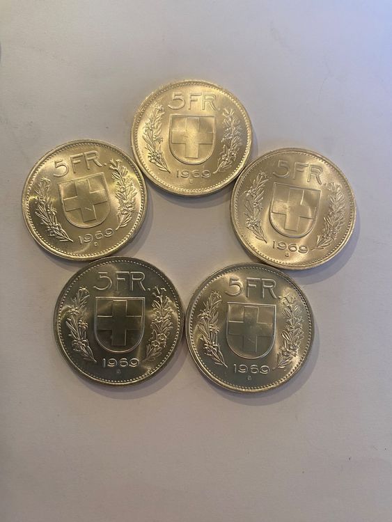 5 Stk 5.- Silber 1969 (72) | Kaufen auf Ricardo