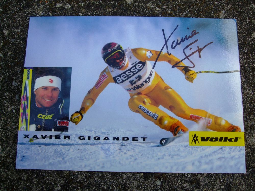 XAVIER GIGANDET (CH) AUTOGRAMMKARTE TOP (Gebraucht) in Schachen b ...