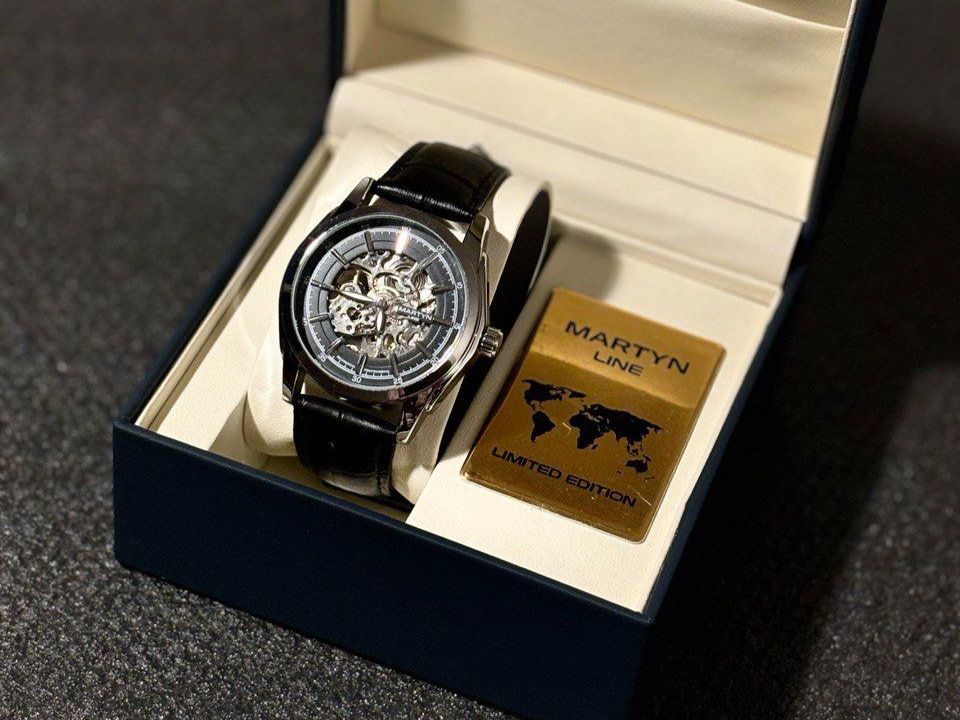 Montre MARTYN LINE – Squelette Classique Noir & Acier - 🎁 (Neuf avec ...