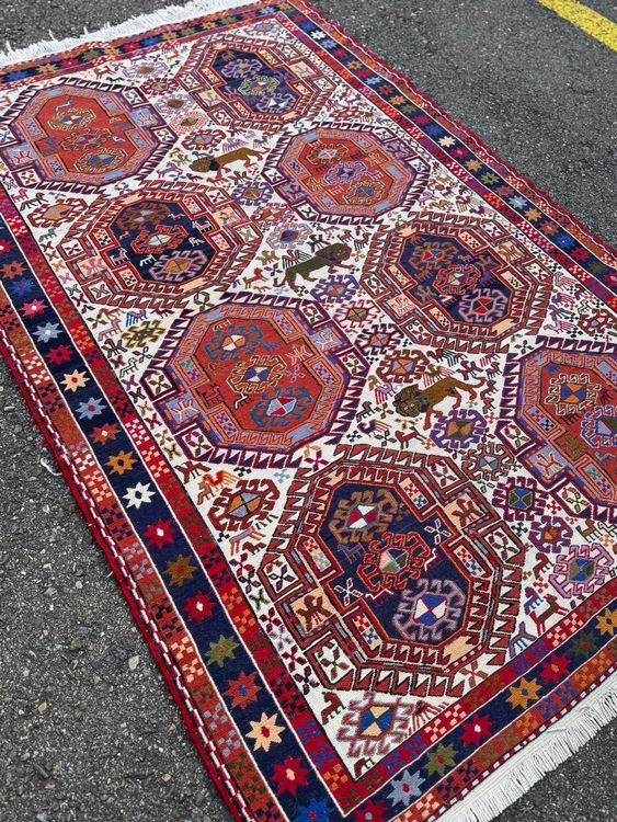 Alt und Antiker Orientalischer persischer Kelim (Somak) (Gebraucht) in ...