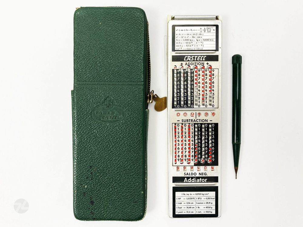 Castell Taschenrechner Addiator Rechenschieber Etui (Gebraucht) in ...