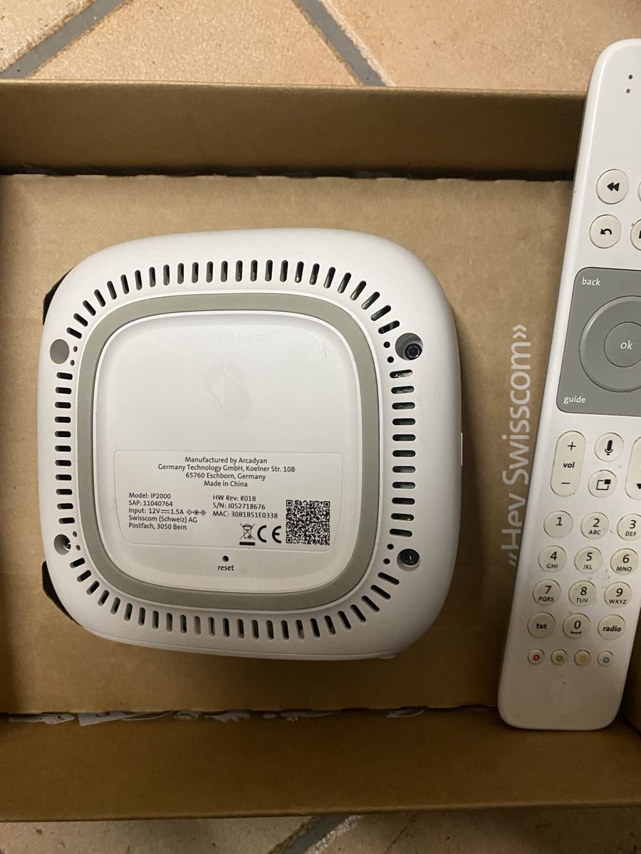 Swisscom TV Box IP2000, Top Zustand, wie neu! (Gebraucht) in Rorschach ...