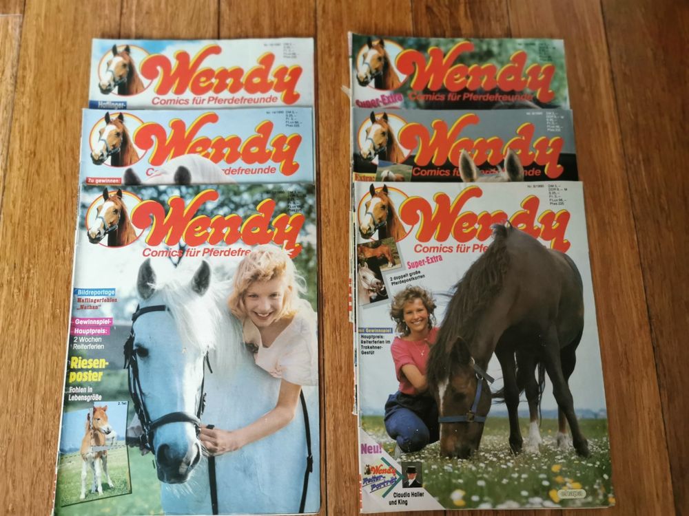 Wendy Comic Hefte/ Pferde Zeitschriften von 1990 - 6 Stück (Gebraucht) in Tägerschen für CHF 30 ...
