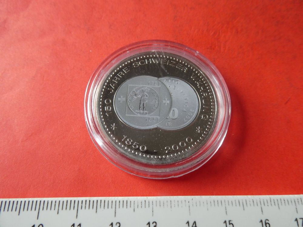 versilberte Medaille PP, 150 Jahre Schweizer Franken | Kaufen auf Ricardo