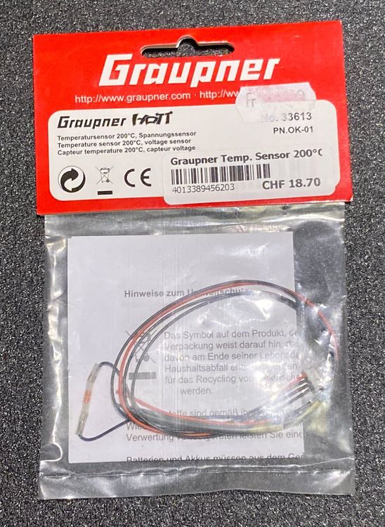 Sonde de temp. 200°C, capteur d'intensité Graupner 33613 | Kaufen auf ...