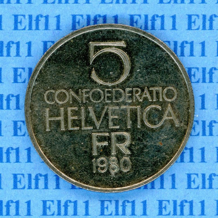 CHF___5.00 1980 Ferdinand Hodler -stgl 5 Franken (Neu (gemäss Beschreibung)) in Widnau für CHF ...