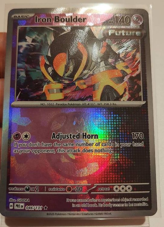 Iron Boulder MasterBall Reverse Pokemon Prismatic Evolutions (Neu ...