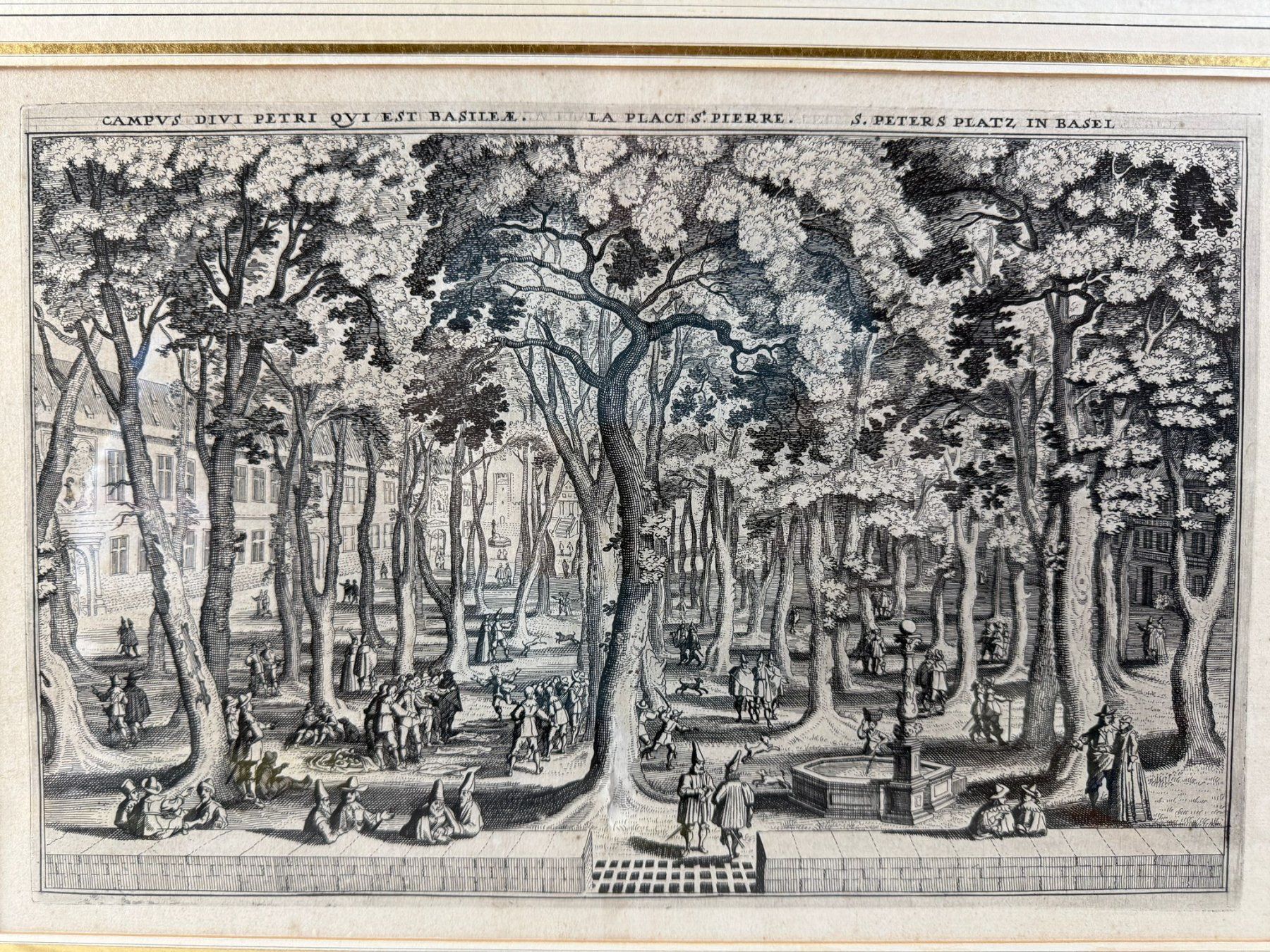 Antike Kupferstich St. Peter Platz in Basel ca 1780 Quittung (Gebraucht) in Neuhausen am ...