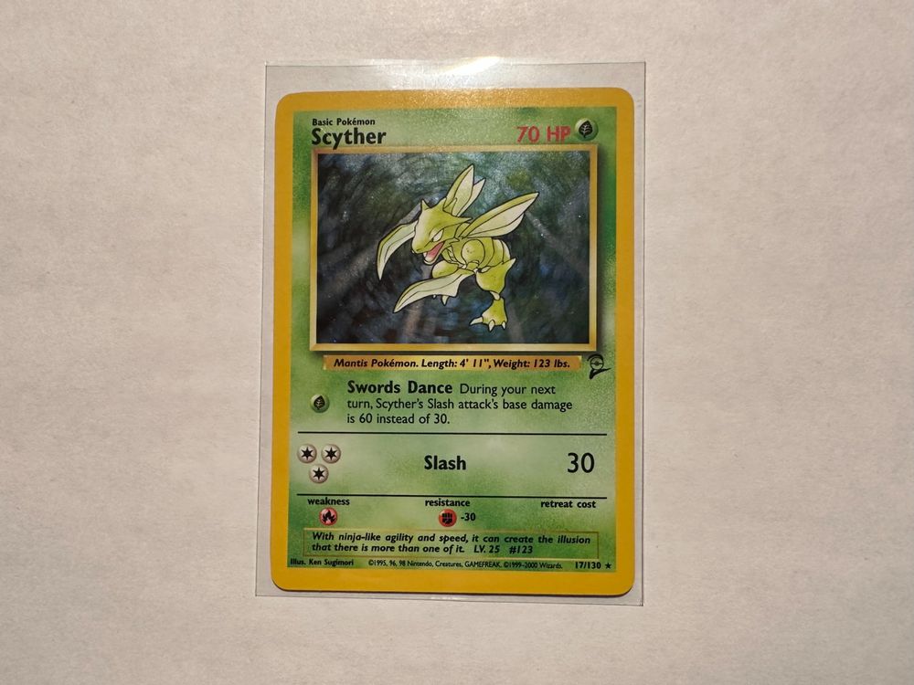 Scyther holo Base 2 EN (Gebraucht) in Hagendorn für CHF 32 – mit Lieferung auf Ricardo kaufen