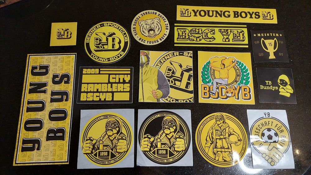 15 x YB FAN STICKER | Kaufen auf Ricardo