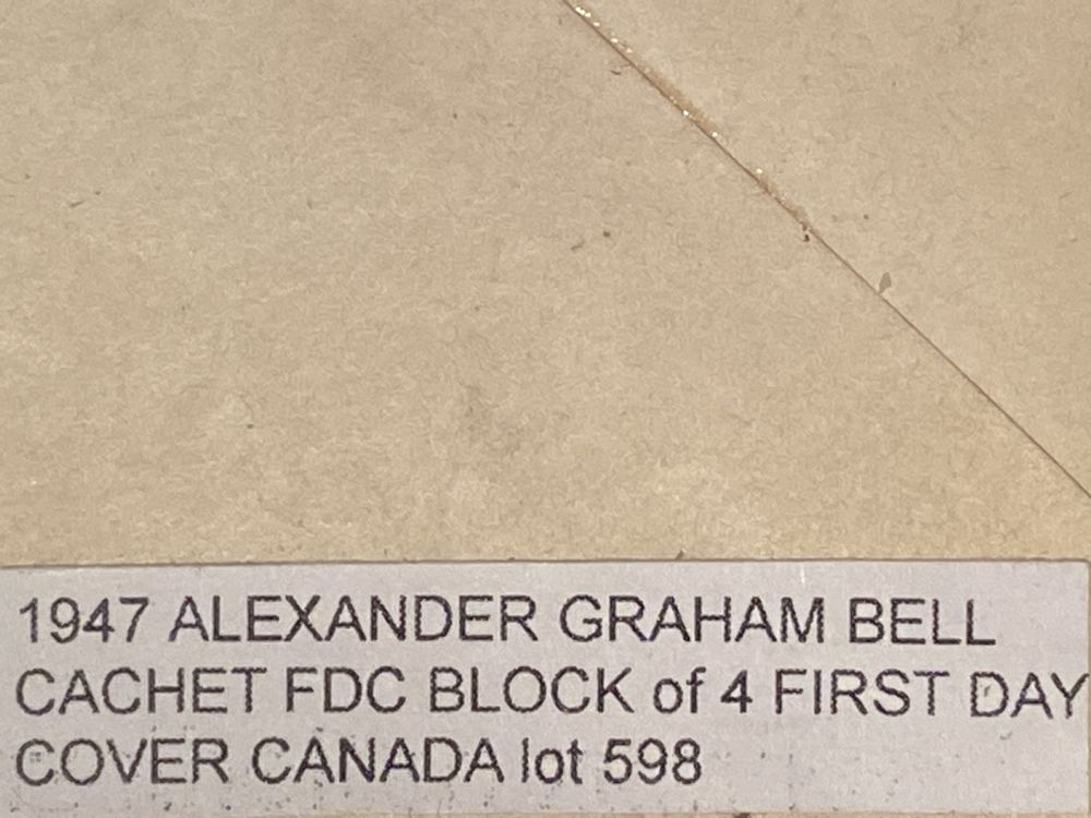 Kanada 1947, Alexander Graham Bell, 4er B. gest. Brantford (Gebraucht ...
