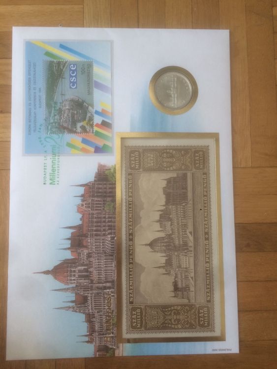 Banknotenbrief mit Silbermünze Budapest (Neu und originalverpackt) in Muralto für CHF 33.9 – mit ...