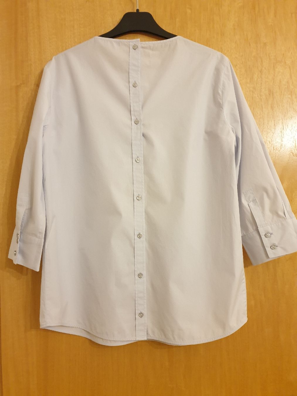 Chemisier, S/36, Max Mara Studio, bleu ciel, coton (D'occasion) à ...