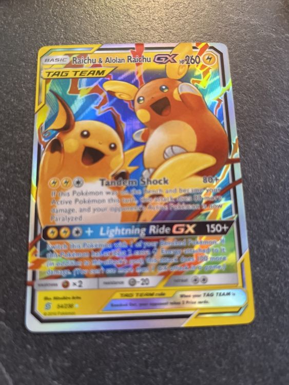 Pokémon BASIC TAG TEAM Raichu & Alolan Raich GX | Kaufen auf Ricardo