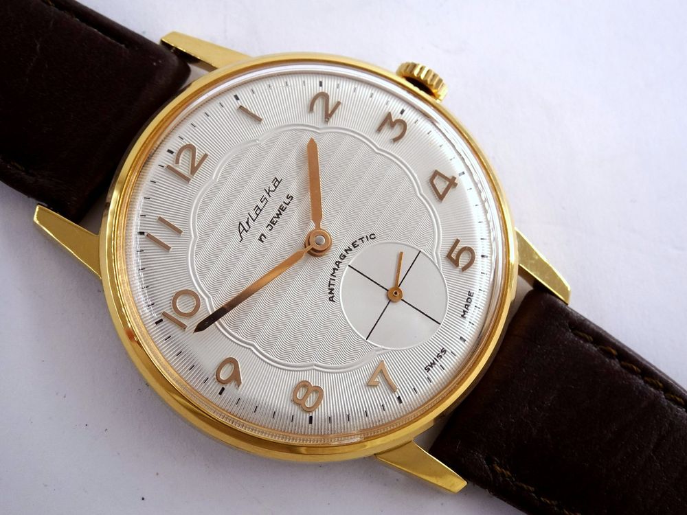 ARLASKA 1950ER HANDAUFZUG UNITAS KALIBER HERREN SAMMLERUHR (Gebraucht ...