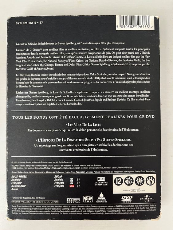 La Liste de Schindler (2004) DVD 📀 - Steven Spielberg (Neu (gemäss Beschreibung)) in Sierre für ...