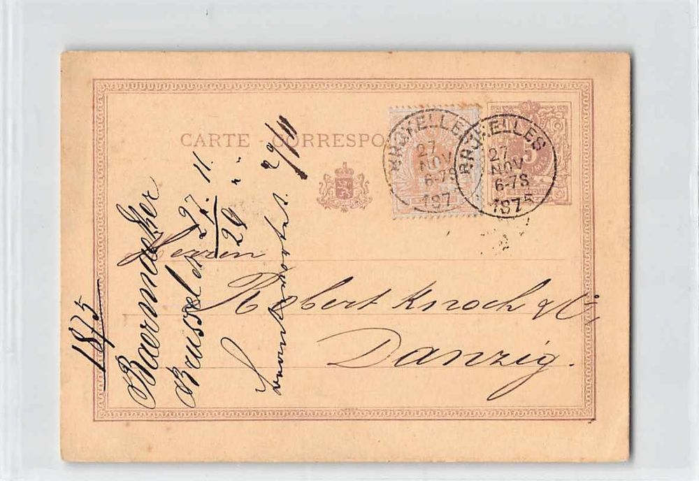 Interessanter Beleg BELGIEN 1875 (Gebraucht) in Winterthur für CHF 4.5 – mit Lieferung auf ...