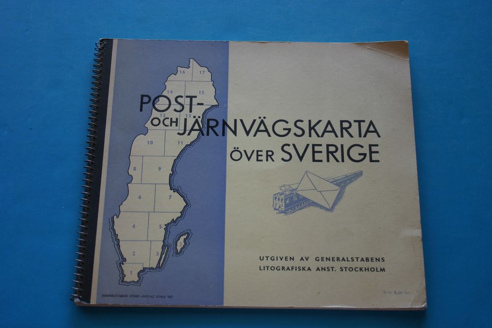 POST och JÄRNVÄGSKARTA över SVERIGE | Kaufen auf Ricardo