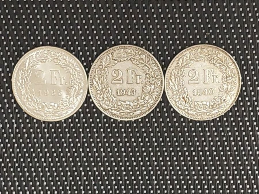 Silber 2 Franken 1940, 1943, 1965. | Kaufen auf Ricardo