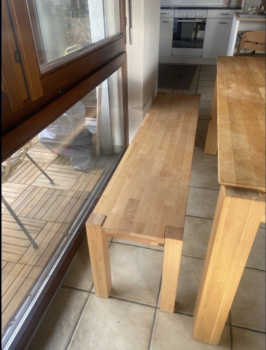 Holzbank, helles Massivholz, sehr stabil und robust! (Gebraucht) in ...