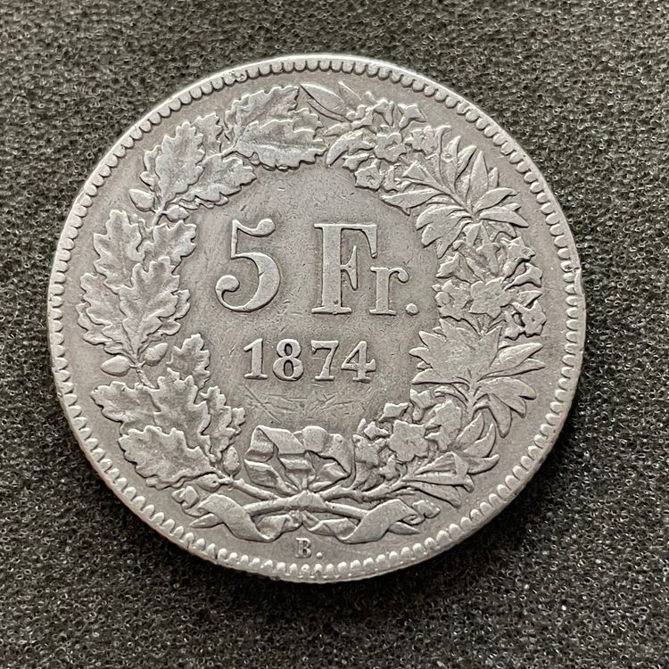 5 Franken Silber sitz. Helvetia 1874 B. - 4 | Kaufen auf Ricardo