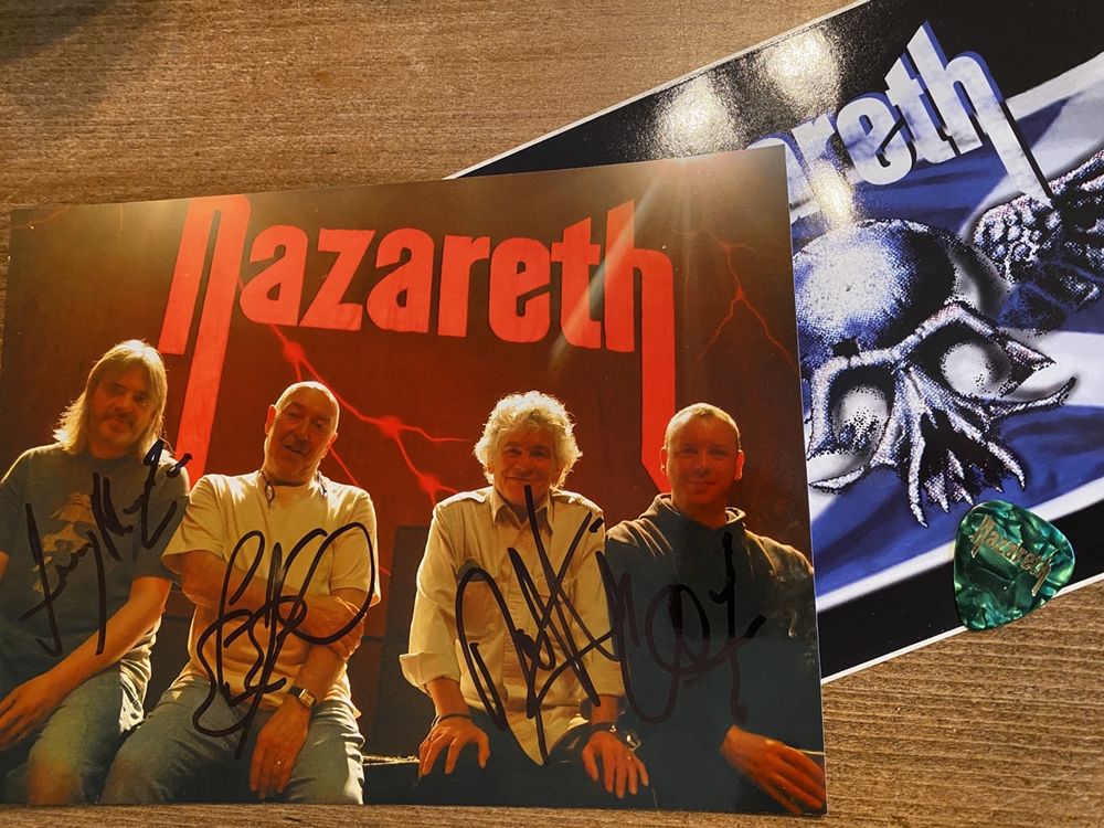Autogrammkarte Nazareth inkl. Plektrum (Neu (gemäss Beschreibung)) in ...
