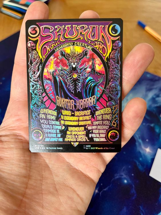 Mtg Sauron the dark lord poster foil. lord of the rings (Neu (gemäss ...